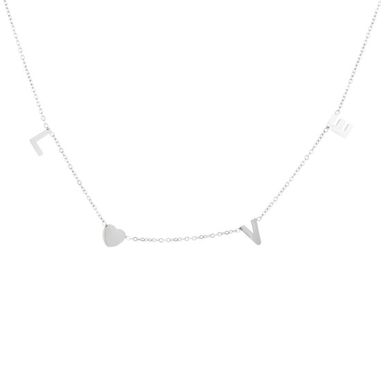 fijne ketting love- love ketting- zilveren ketting | bol