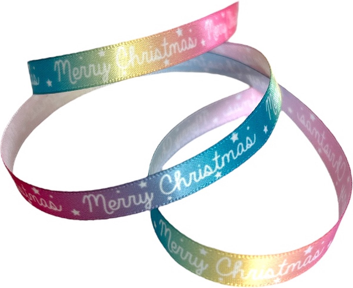 Kerstlint 10mm (1cm) | Satijnlint | Luxe Kwaliteit Kerst Lint | Merry ...