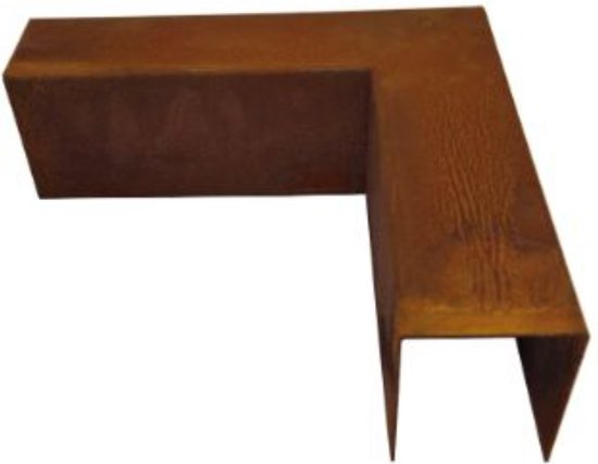 Wovar Cortenstaal Opsluitband Hoekstuk 20 x 5,2 x 6 cm | Per Stuk | bol