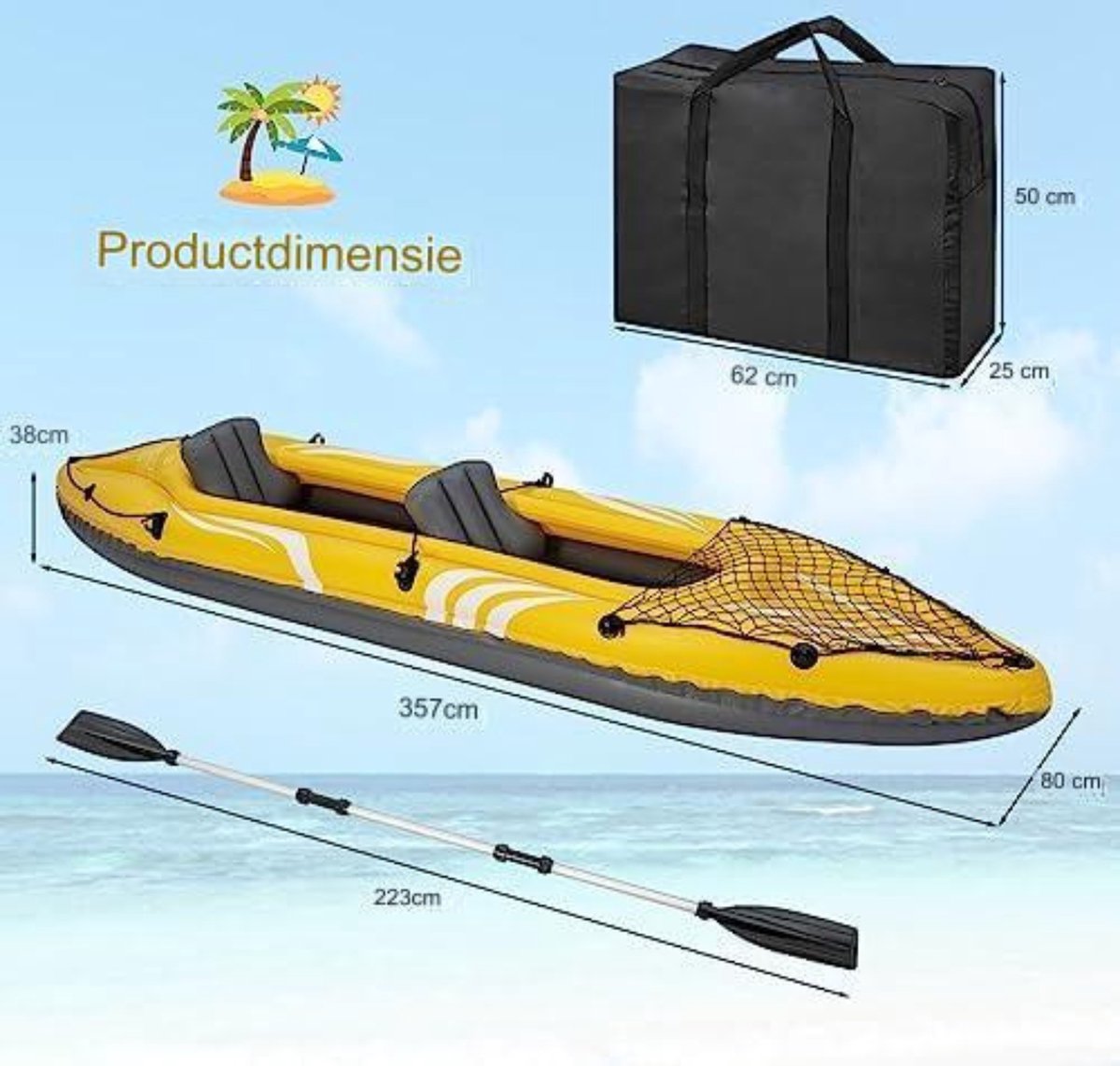 Opblaasbare Boot - Opblaasbare Kano - Opblaasbare Kayak | bol