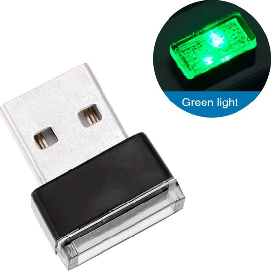 USB Led Verlichting Groen - USB LED Lampje voor Auto, Interieur of ...