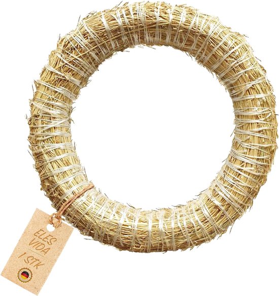 Straw Rings 20 x 3 cm for DIY Advent Wreaths - Natural Blanks Made of ...