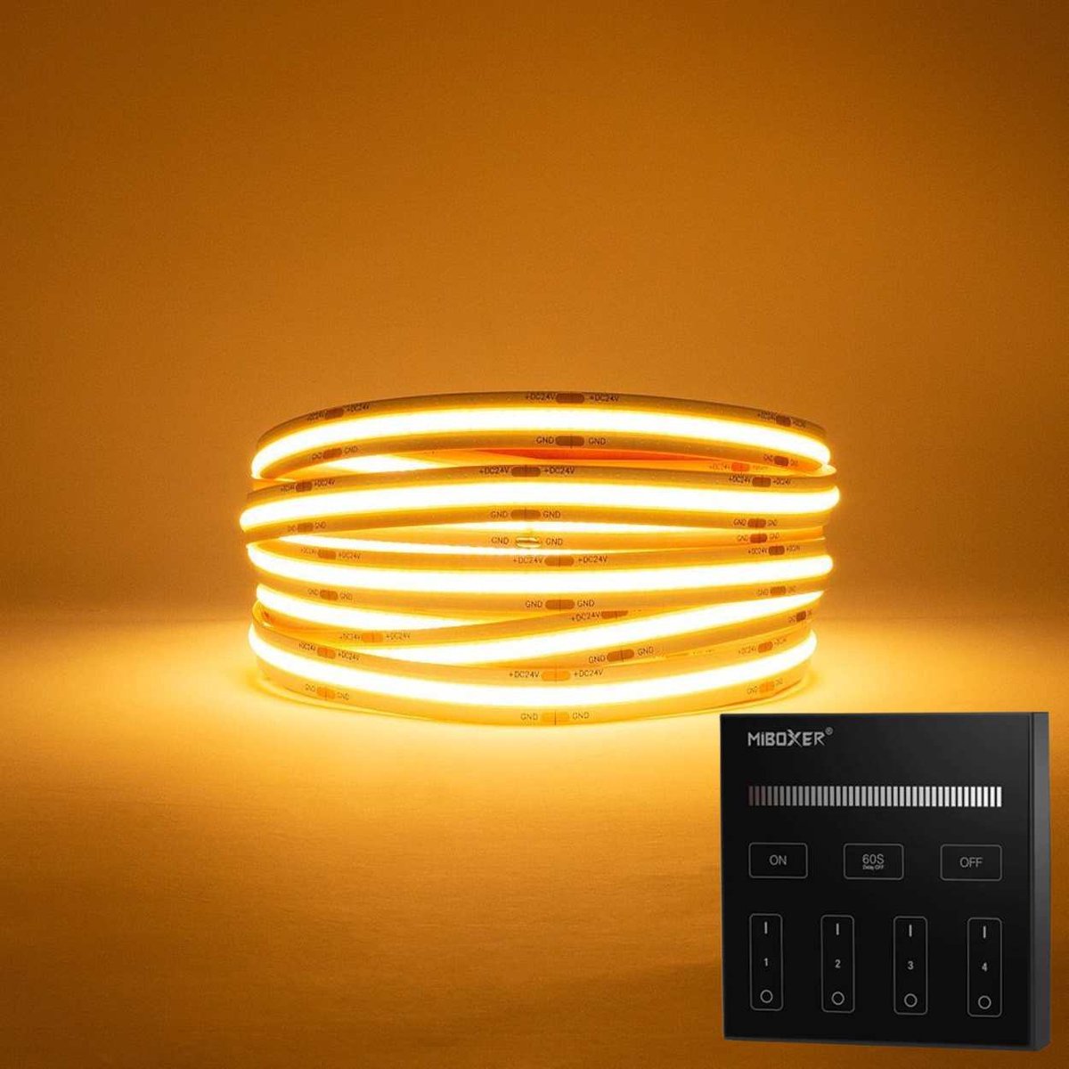 Led Strip Cob 5 Meter Complete Set 2700k Warm Wit 24v