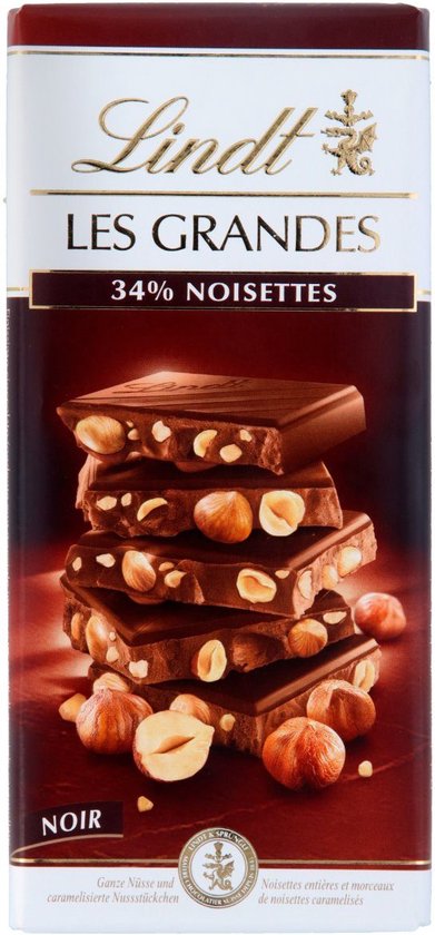 Lindt Les grandes puur hazelnoot 150 gram | bol