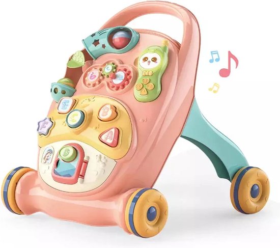 2in1 Loopwagen Baby - Leren Lopen & Spelen - ERGONOMISCHE Baby Walker ...