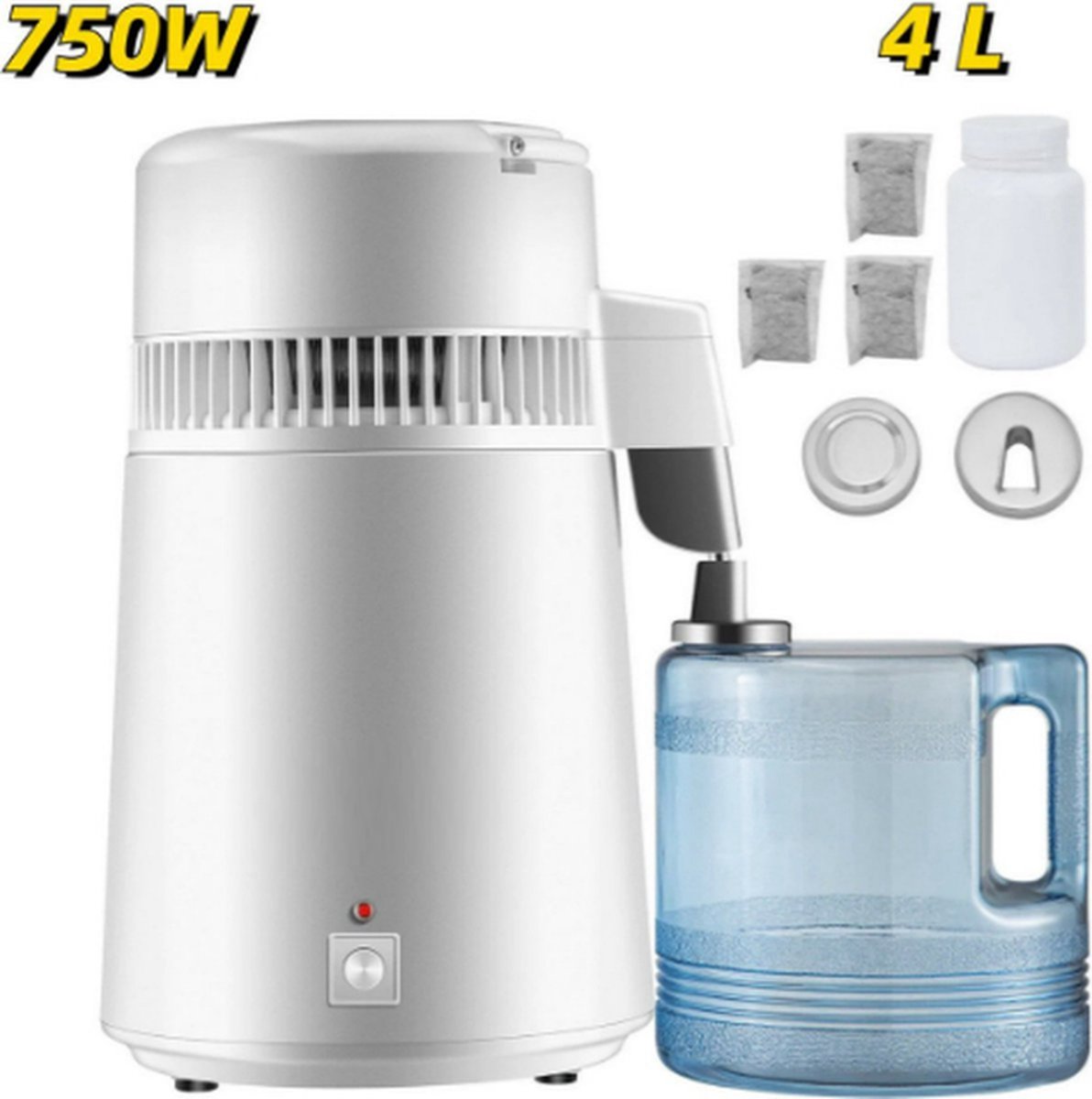 Velox Destilleerapparaat- Destilleerketel - Water Destilleerder - 4L ...