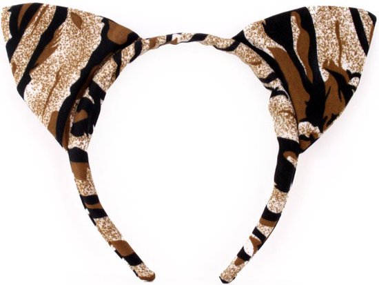 KIMU Haarband Tijger Oren - Diadeem Tijgertje Oortjes - Tijgerprint ...