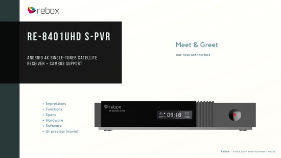 Rebox RE-8401UHD S-PVR 4K Android single-tuner satellietontvanger | bol
