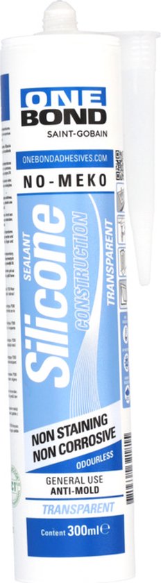 OneBond - Siliconenkit - Transparant - Voor binnen en buiten - 300ml | bol