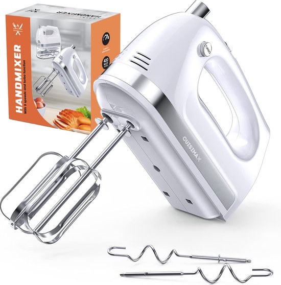 Cuisimax Handmixer met 5 standen en Turbo functie - 400W - Incl. Klopgardes &... | bol