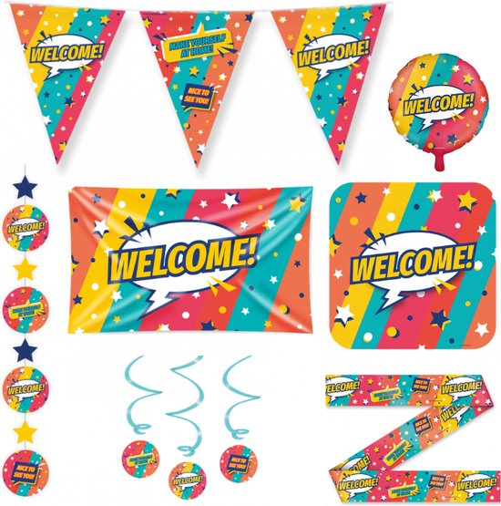 Welcome Cartoon Versiering pakket - XL | bol