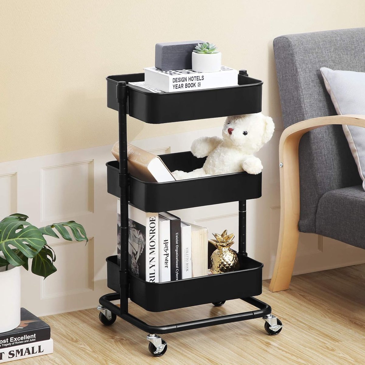 multifunctionele trolley met wieltjes voor keuken, kantoor, badkamer ...
