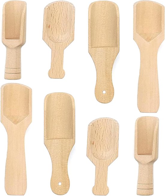 8 stuks kleine theeschep hout mini houten lepel kleine houten lepel ...