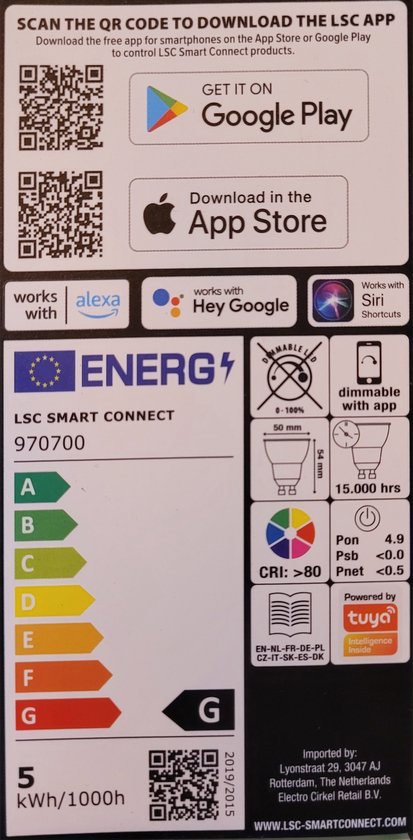 LSC Smart Connect slimme-ledlamp reflector - GU10 - 345 Lumen | bol