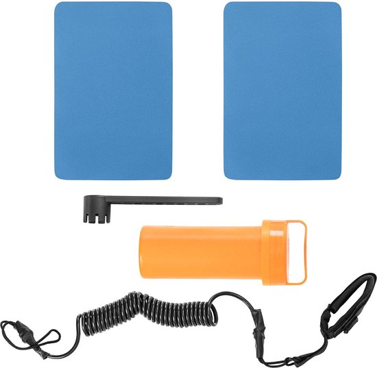 Gymrex Stand-up paddleboard - opblaasbaar - 125 kg - blauw - dubbele ...