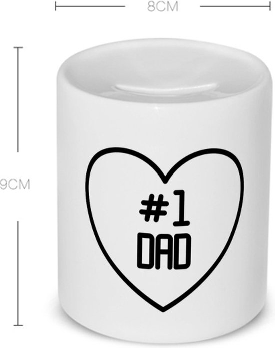 Akyol - #1 dad Spaarpot - Papa - vader op nummer 1 - vader cadeautjes - vaderdag -... | bol