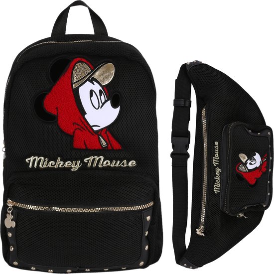 DISNEY Mickey Mouse Zwart tasje, nier | bol