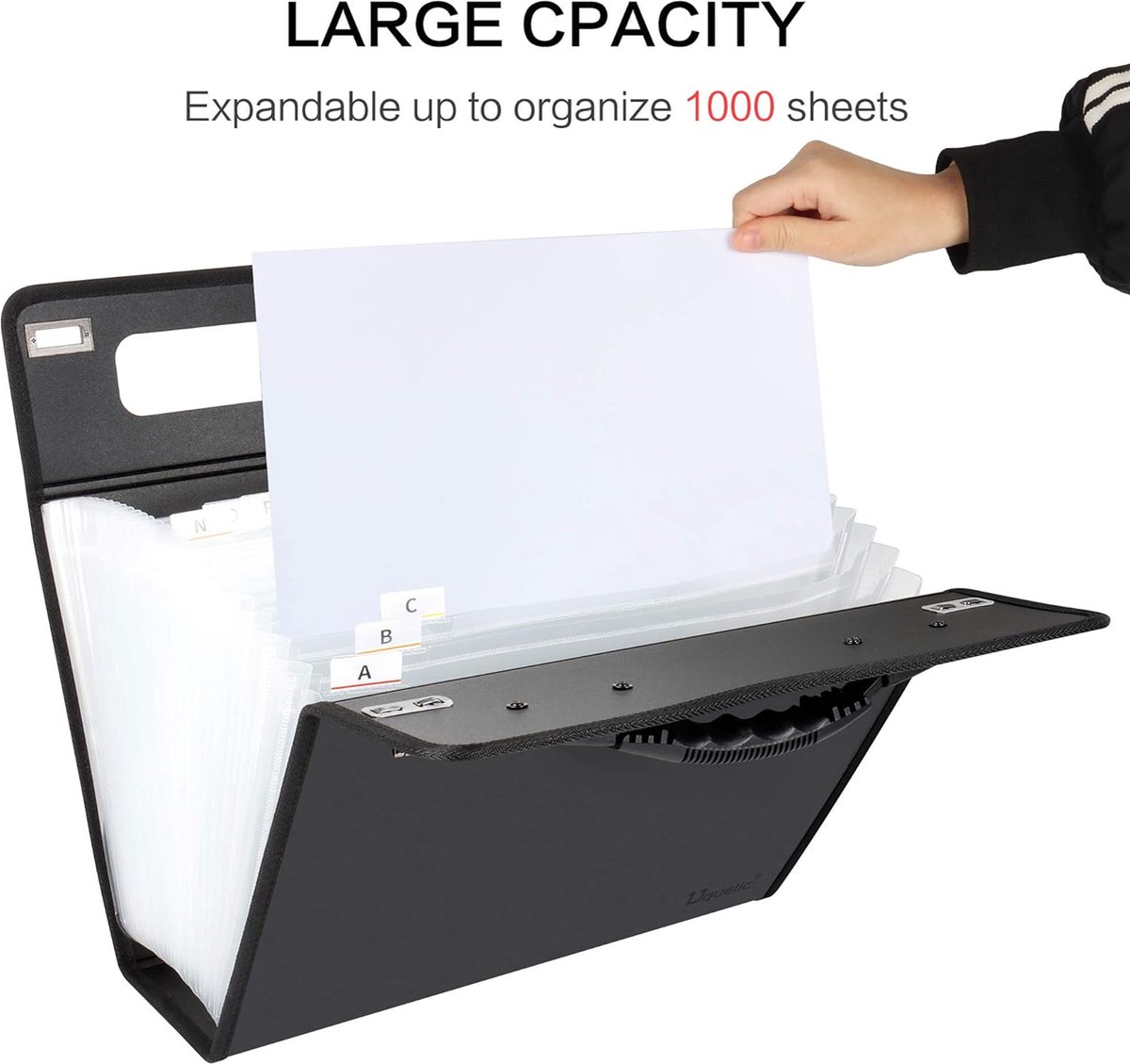 Documentenmap met 26 vakken, A4-map, accordeonmap, administratief ...