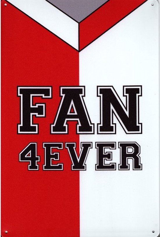 Metalen Wandbord Fan 4 Ever Rotterdam - 20 x 30 cm | bol