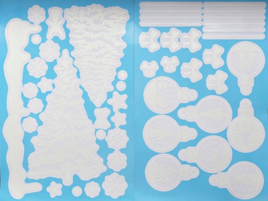 Raamstickers - Kerst - Kerst versiering - Raamversiering - Kerststicker - A4 formaat –... | bol