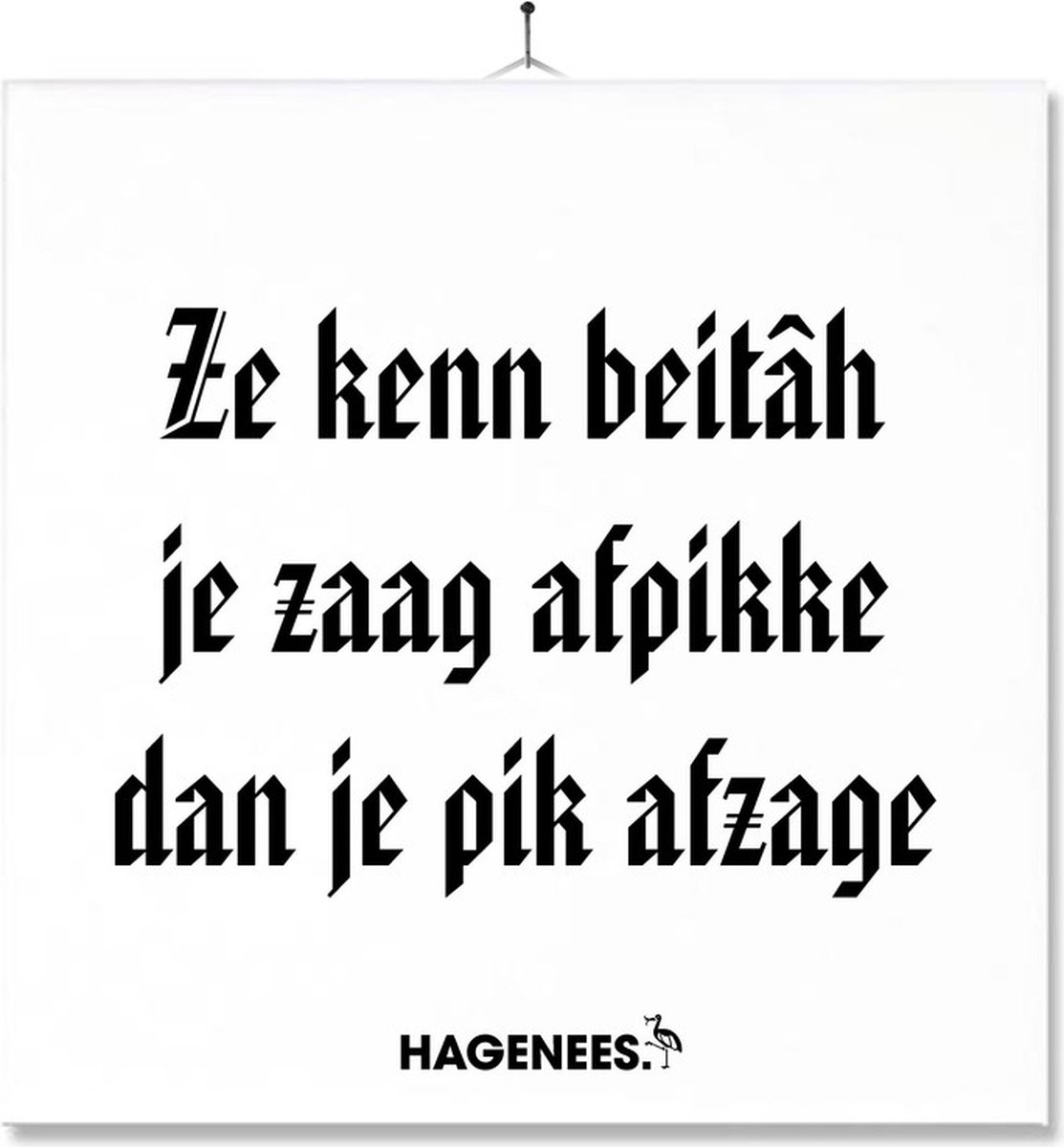 Tegel Met Opdruk | Haagse tekst | bol.com