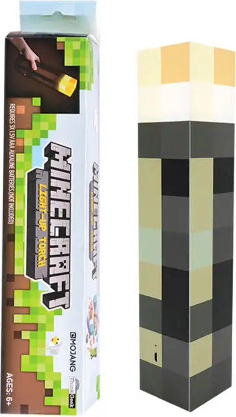 Minecraft Fakkel Lamp - Minecraft - Lamp - Led - Nachtlampje - Torch ...