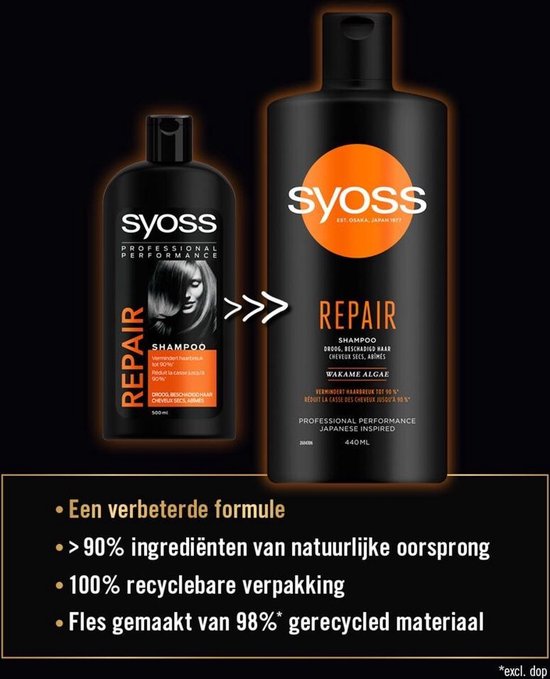 Syoss - Shampoo - Repair - 440ml x 3 | bol