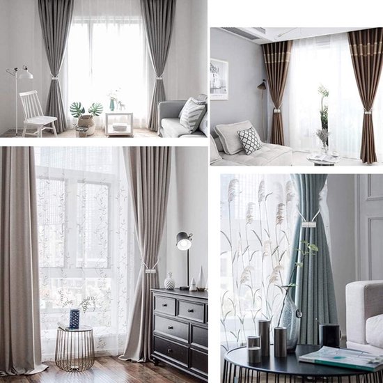 Magnetische Gordijnkoorden, Set van 2 Koorden Gordijnklemmen Gespen ...