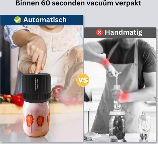 Elektrische Vacumeermachine voor Kleine en Grote Potten - Vacuüm Sealer ...