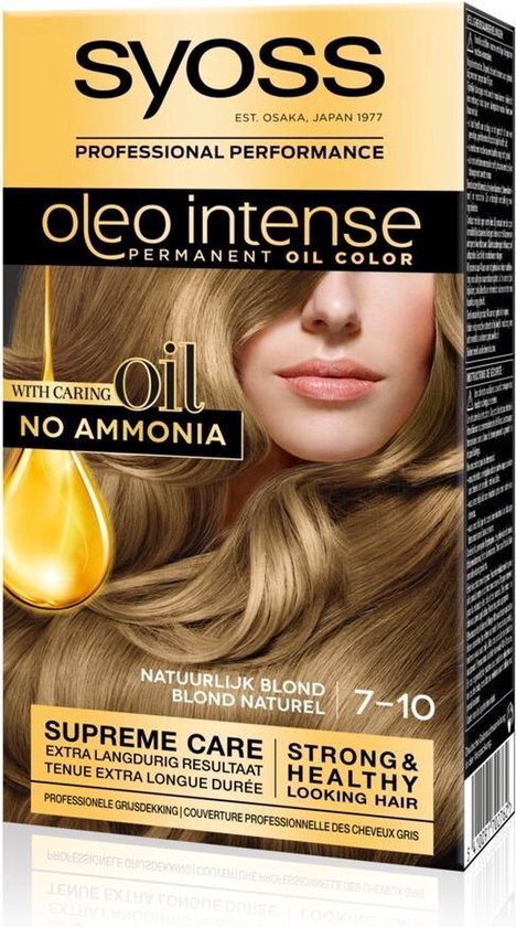 SYOSS Oleo Intense 7-10 Natuurlijk blond Haarverf - 1 stuk - Voordeelverpakking 12 stuks | bol