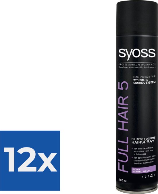 Syoss Styling-Hairspray Full Hair 5 - Voordeelverpakking 12 stuks | bol