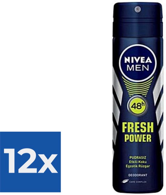 Nivea Deodorant Spray Fresh Power 150 ml - Voordeelverpakking 12 stuks | bol