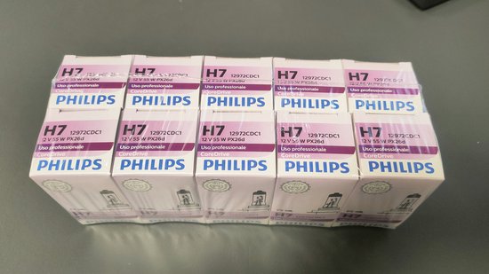 10x H7 55W 12972CX Koplamp Philips- Philips Standard H7 doosje a 10 ...