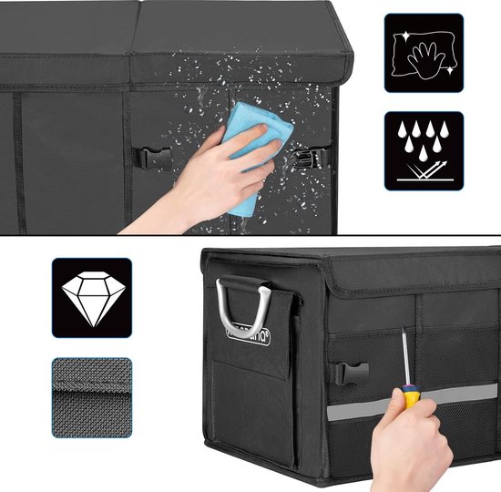 Kofferbak Organizer Deksel 63L Verdelers Opbergbox Waterdicht ...