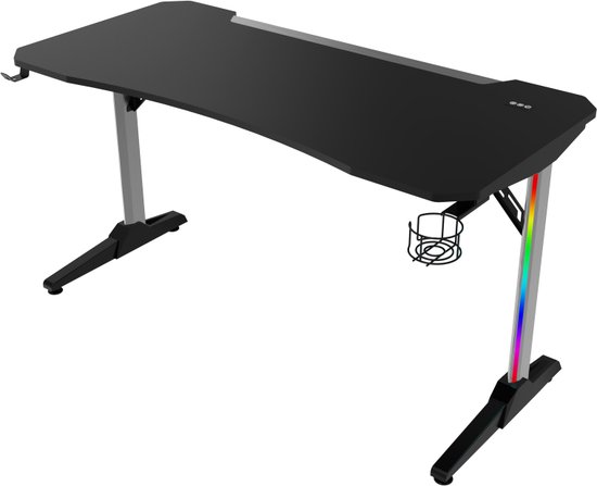 Qware Gaming - RGB - Fremont - Aluminium - Gaming Bureau - 140cm - Game ...