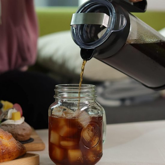 Cold Brew Koffiezetapparaat, 1.3 liter, koud brew koffiezetapparaat, roestvrij stalen... | bol
