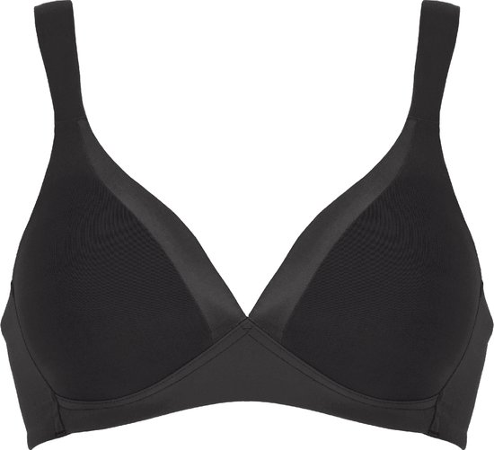 Naturana - Soft bh met glansband - 5119 - Zwart - 95A | bol