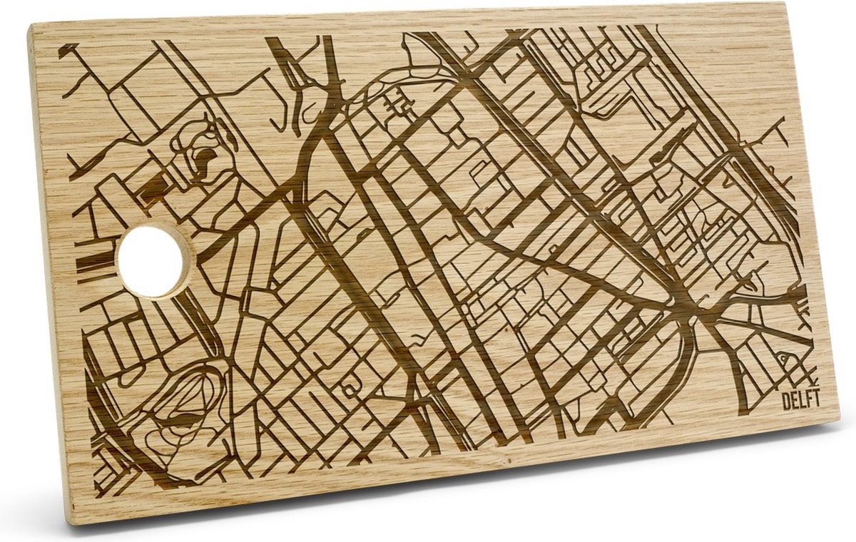 Delft Snijplank (gravure) - Hollands Hout - Borrelplank - Cadeau Delft ...