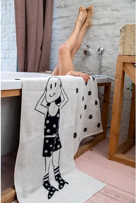 Helen B handdoek set van 2 50x100cm set smiley girl | bol