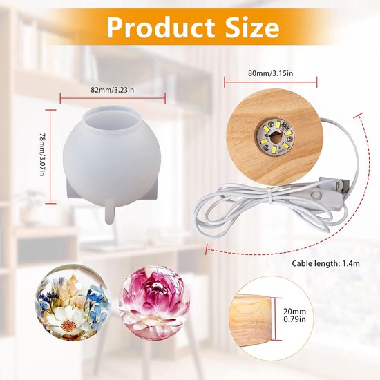 2 Stuks Ledverlichting Met Epoxy Mal - Zelf Lampen Maken - DIY - Epoxy ...