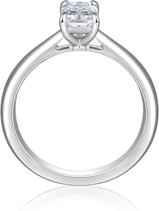 Lustra – Radiant Solitair Moissanite Ring - 1.8 karaat | bol Lustra – Radiant Solitair Moissanite Ring - 1.8 karaat | bol