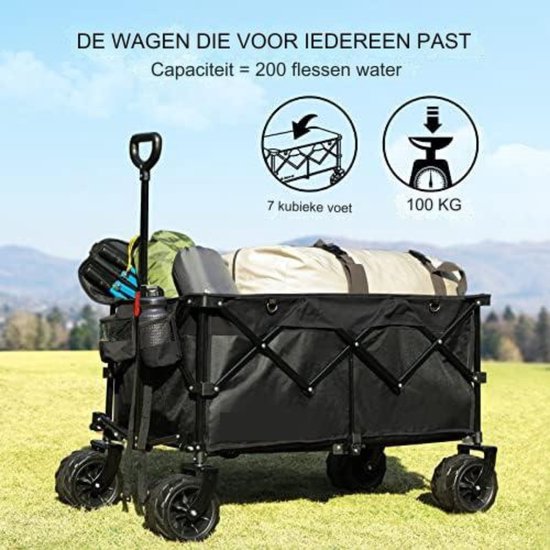 Bolderkar Opvouwbaar Luchtbanden - Bolderkar Met Duwstang | bol