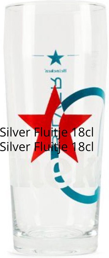 Heineken Silver Bierglas Fluitje 18cl Doos 12 stuks | bol