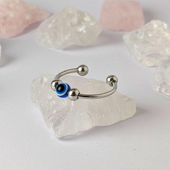 Luminora Lucky Eye Ring - Fidget Ring Geluksoog - Anxiety Ring - Stress ...