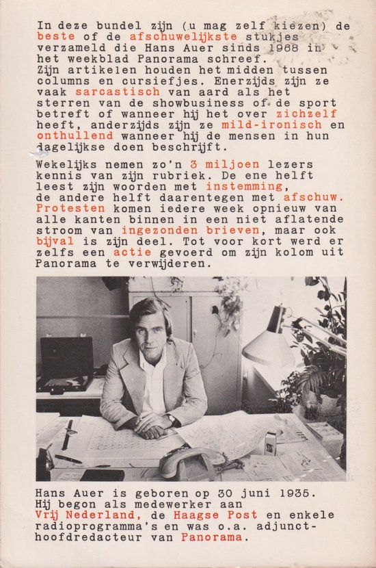 De beste/afschuwelijkste stukken van Hans Auer, N.v.t. | 9789010013651 ...