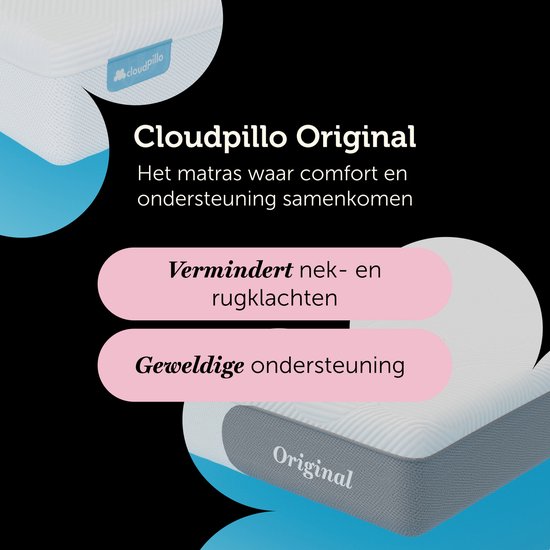Cloudpillo Original Matras - 90x210 - Adaptive Support Laag - 4-laags - Ultiem Comfort... | bol