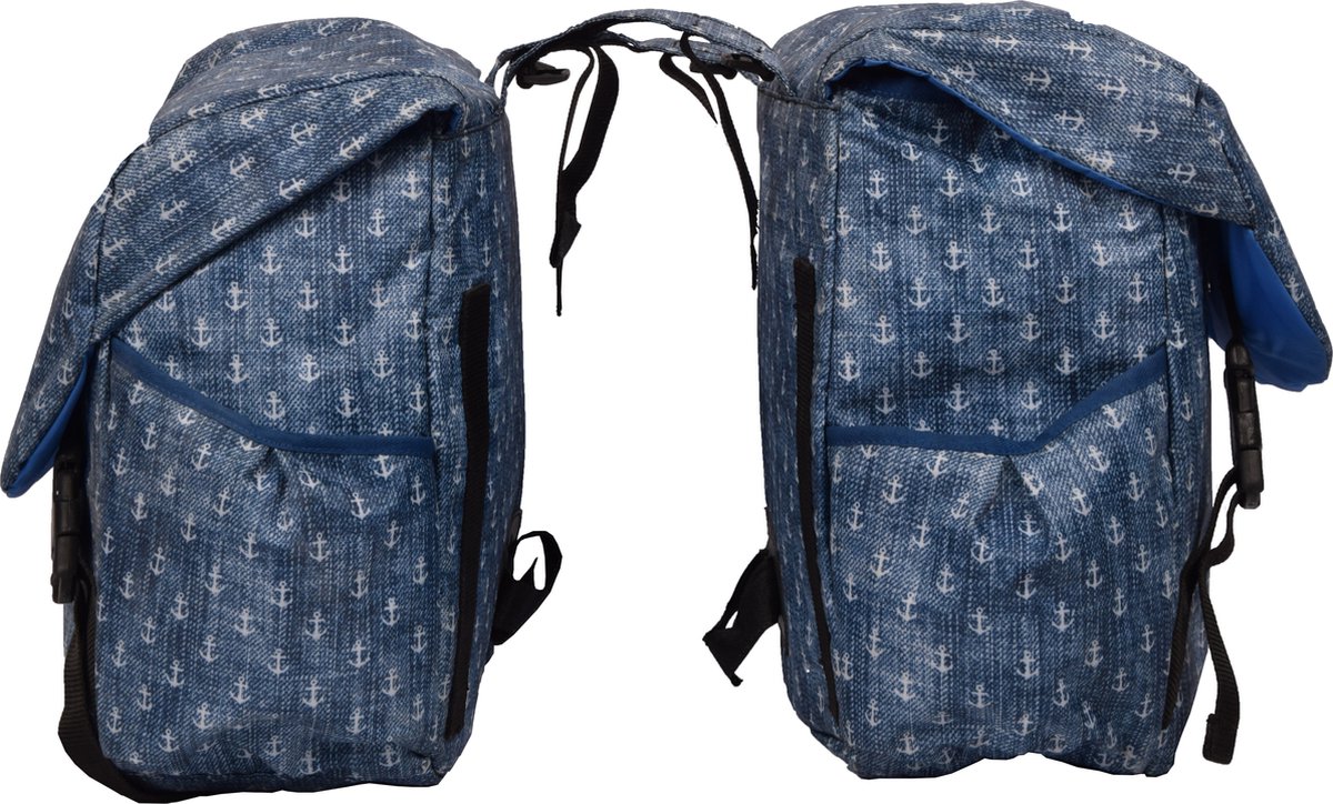 Dubbele Fietstassen 30 Liter - Waterdicht en Blauw - Geschikt voor ...