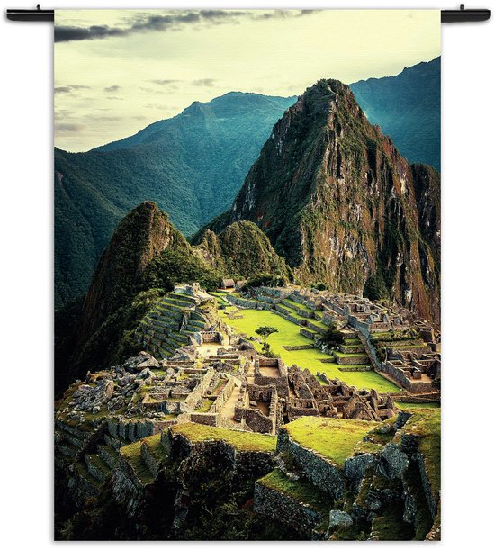 Mezo Wandkleed Machu Picchu 2 Rechthoek Verticaal S (85 X 60 CM) - Wandkleden - Met roedes | bol.com