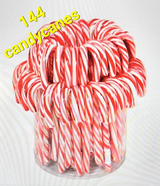 144 - candy-canes - rood/wit - in containers - zuurstokken - snoep | bol