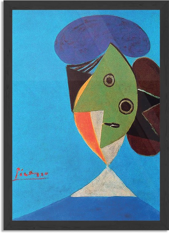 Poster Picasso De visvrouw 1935 Rechthoek Verticaal Met Lijst L (40 X ...
